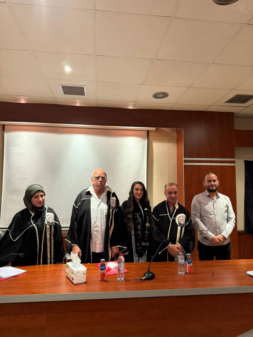 Awarding researcher Nisreen Girgis Demian a master's degree in ...