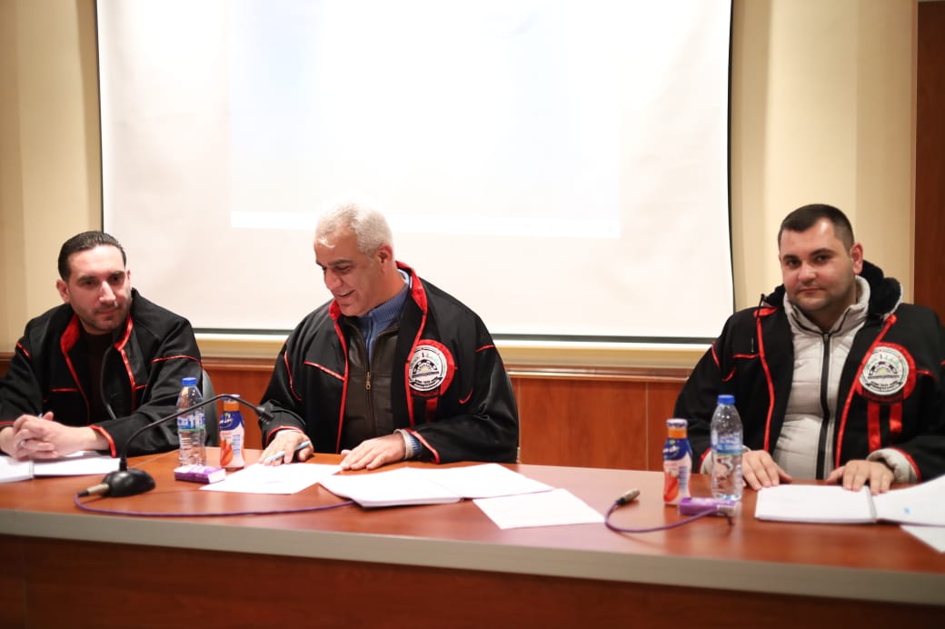 Awarding researcher Ahmed Mehio Al-Sheikh a master's degree in ...