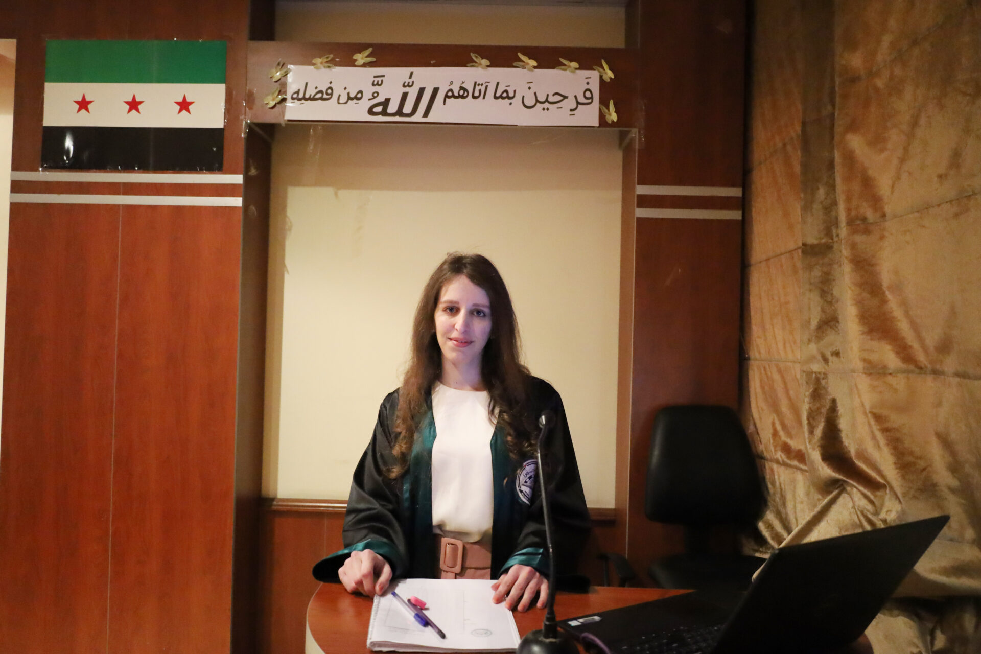 Awarding researcher Maya Mansour a master's degree in mathematics with ...
