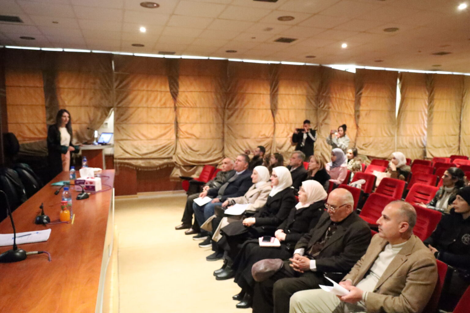 Awarding researcher Maya Mansour a master's degree in mathematics with ...